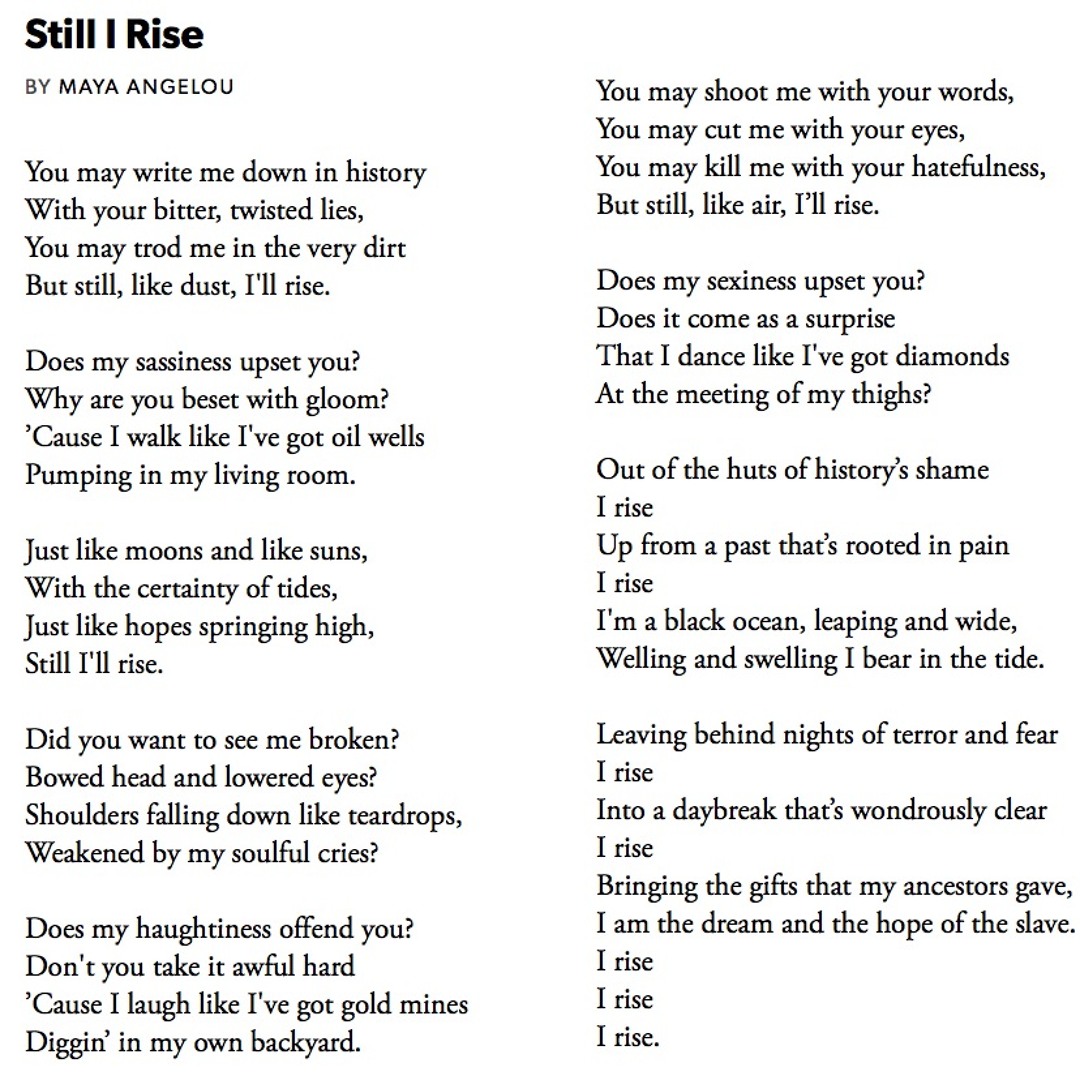 Stream 33 Still I Rise by Maya Angelou, read by Adjoa Andoh by Samuel ...