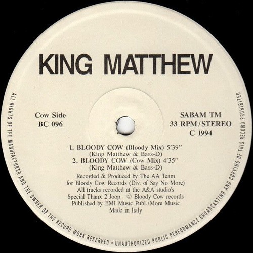 Listen to King Matthew - Bloody Cow (Cow Mix) by Wabski in King Matthew ...