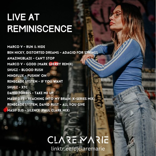 Stream LIVE set at Reminiscence - March 2023 by Clare Marie | Listen online for free on SoundCloud