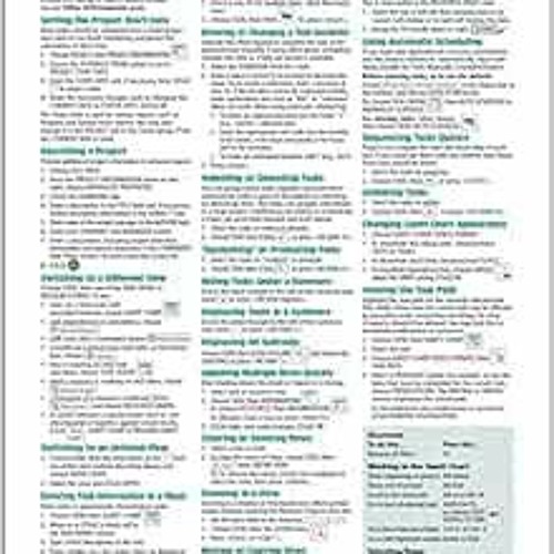 Microsoft Project Cheat Sheet