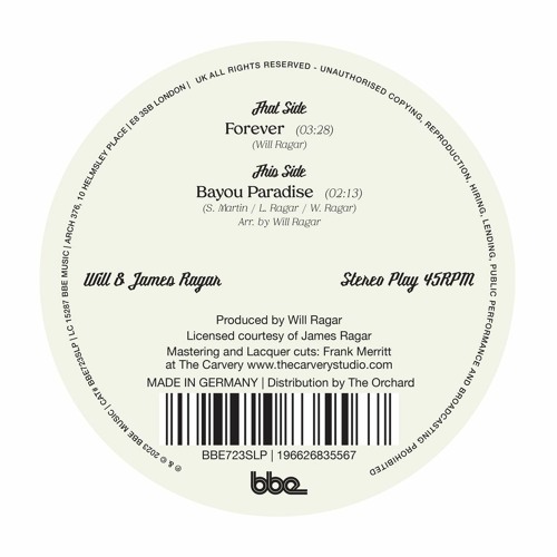 Stream BBE Music | Listen to Will and James Ragar - Forever / Bayou ...