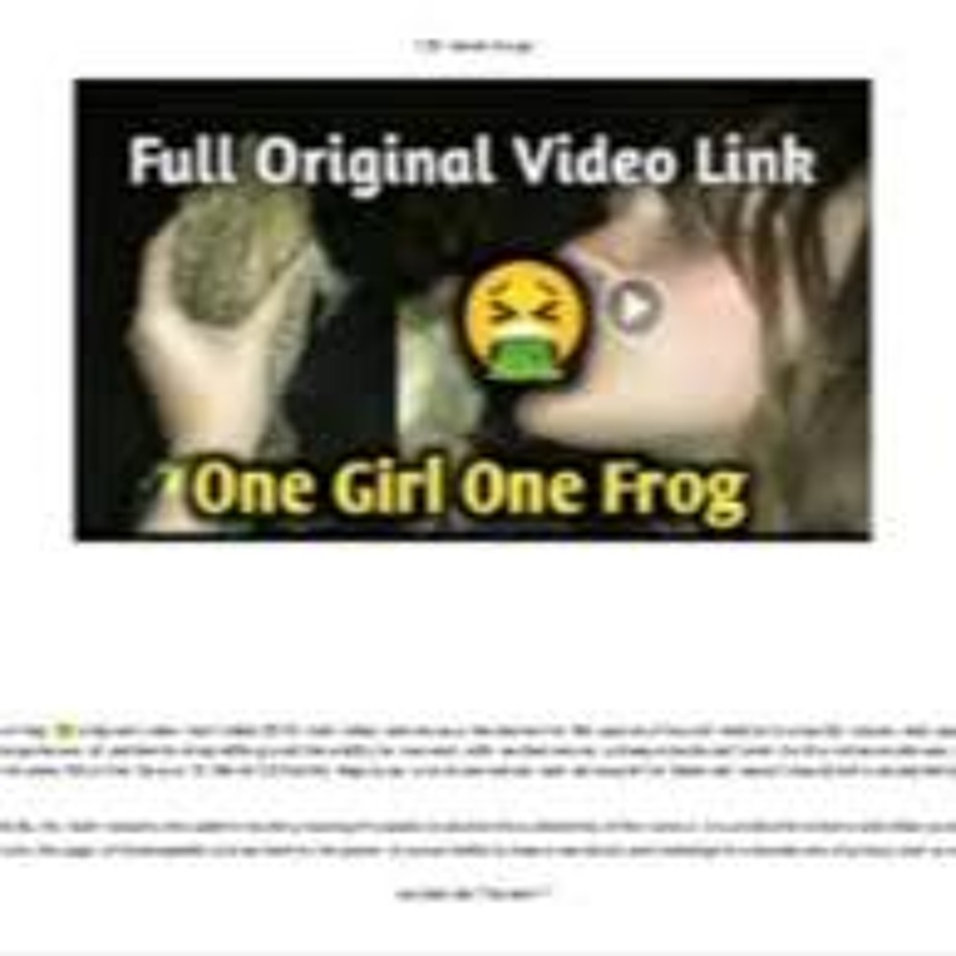 Stream ++@ORIGINAL CLIP}} one girl ^ one frog ^ X video by Vexana Lia ...