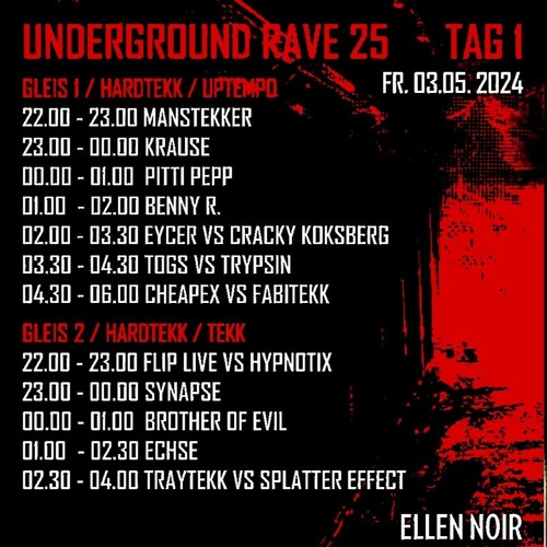 Stream 3.5.2024 Underground Rave 25 @Ellen Noir by MansTekker | Listen online for free on SoundCloud