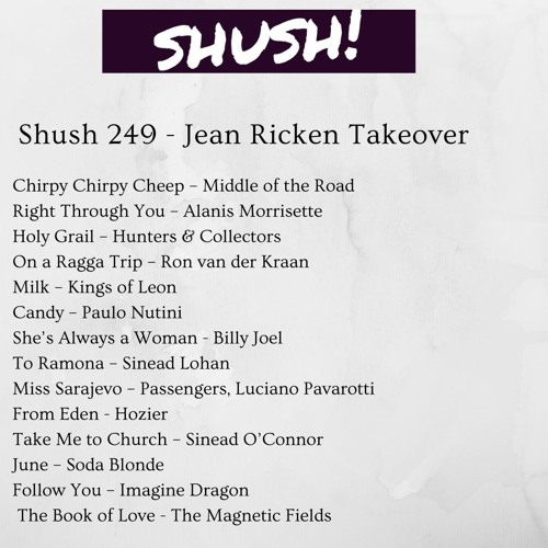 Stream Shush 249 - Jean Ricken Takeover by Shush! Sounds from UCC ...