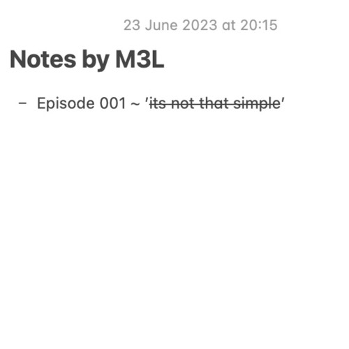 Stream Notes By M3L 001 ~ ’its not that simple’ by M3L | Listen online ...