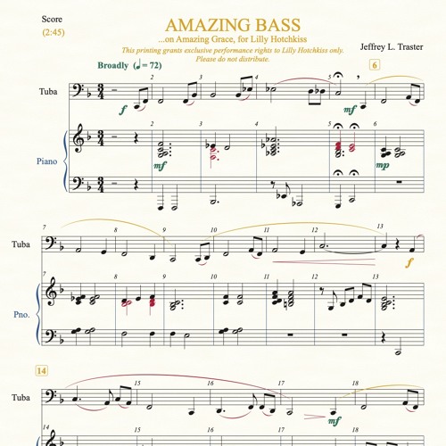 Stream AMAZING BASS by Traster - Tuba Solo w Pno, Gr 3 by Jeff Traster ...