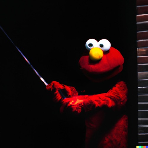 Evil Elmo With Knife