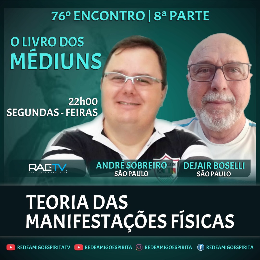 Stream O Livro dos Médiuns #76: TEORIA DAS MANIFESTAÇÕES FÍSICAS 8ª ...