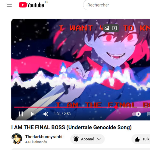 Stream I AM THE FINAL BOSS (Undertale Genocide Song) by Expert tortu ...