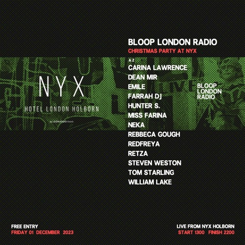 Stream Live at NYX Hotel w/ Tom Starling - 01.12.23 by Bloop London ...