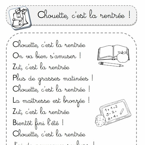 Stream Chouette C'est La Rentrée by MarionJ | Listen online for free on SoundCloud