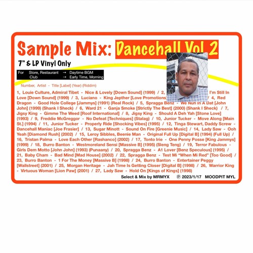 Stream Sample Mix: Dancehall Vol.2 (7" & LP Vinyl Only) by MRMYX ...