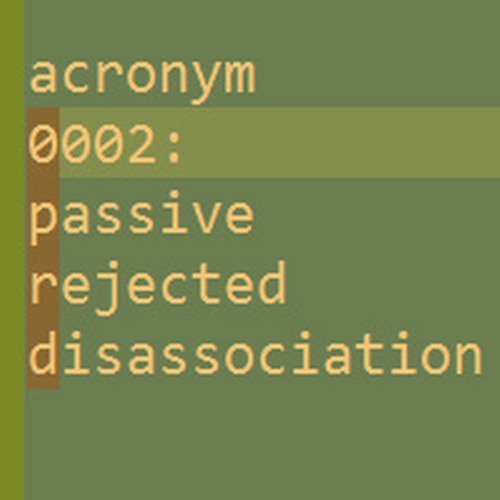 Stream acronym-0002: passive - rejected - disassociation by prd ...