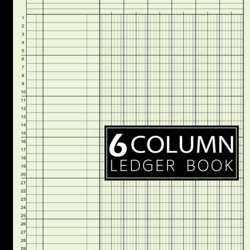Stream {READ} 6 Column Ledger Book: Simple Six Column for Bookkeeping ...