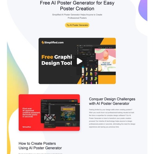 Stream AI Poster Generator by AI Tool Simplified | Listen online for ...