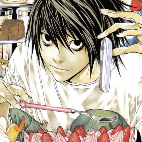 L Death Note Eating Cake