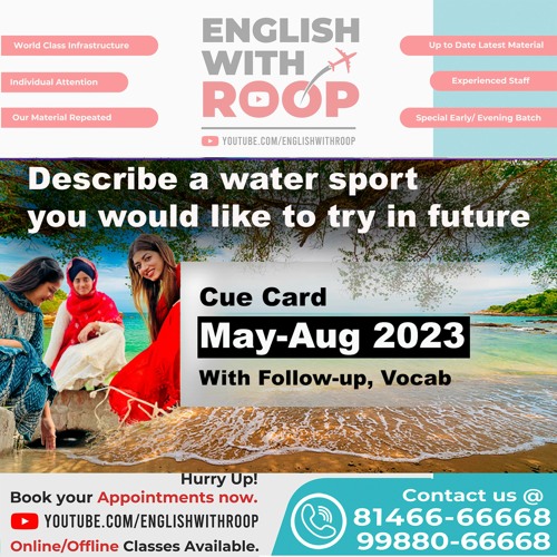 Stream Describe A Water Sport You Would Like To Try In Future Cue Card ...