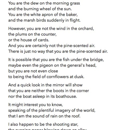 Stream 68 Litany by Billy Collins by Samuel West #PandemicPoems ...