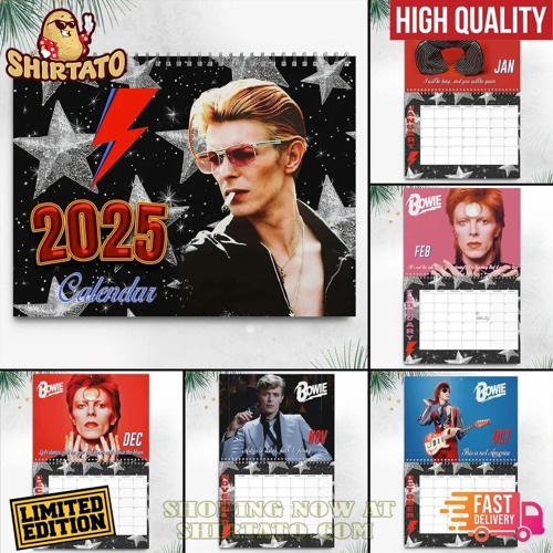 Stream David Bowie 2025 Wall Hanging Calendar by Hettler Yelena ...