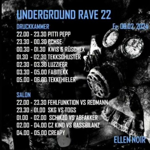 Stream Underground Rave 22 (Set Cut) by Creapy [Ellen Noir] | Listen ...