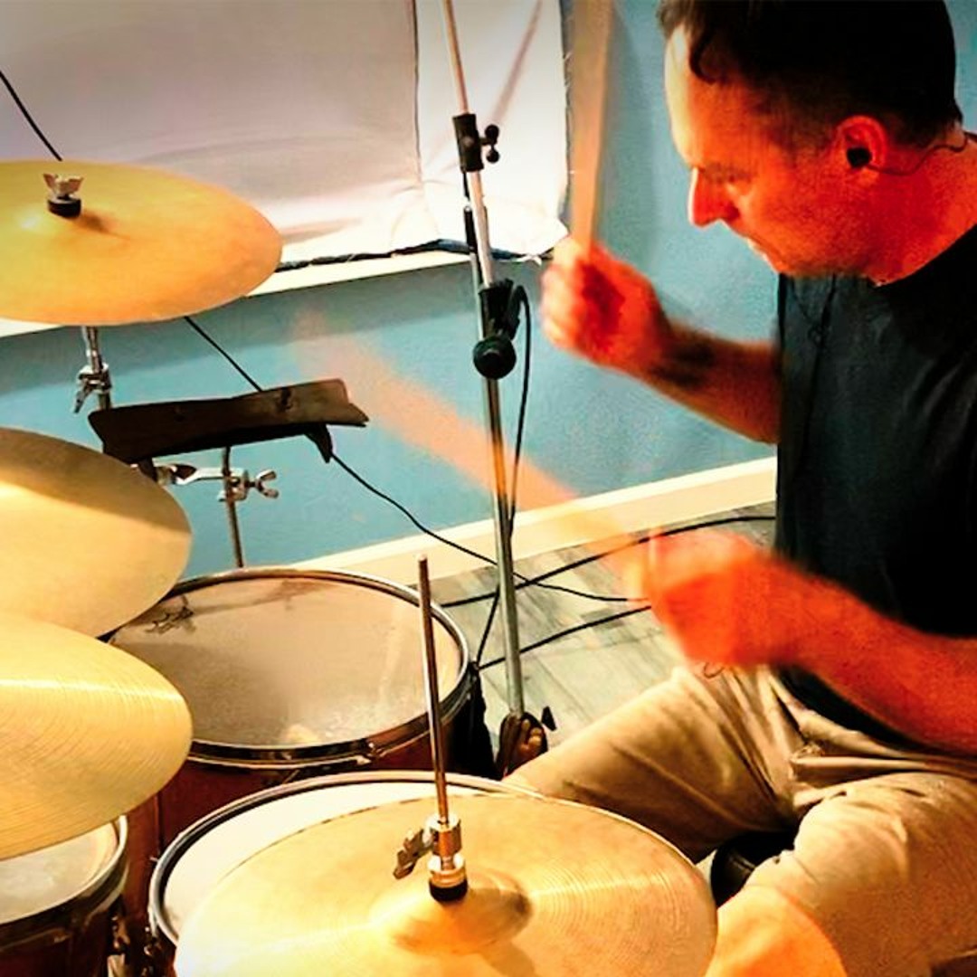 Stream Driving Rock Drum Beat with Toms and Bell at 88 BPM for 12 bars ...