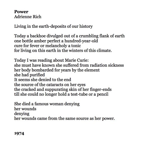 Listen to music albums featuring 494 Power by Adrienne Rich, read by ...