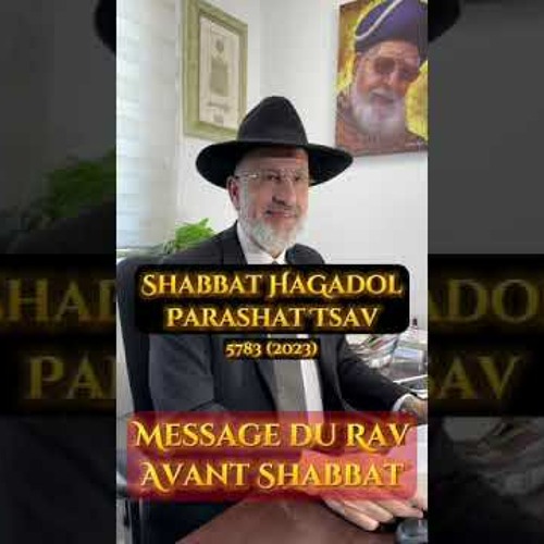Stream Shabbat haGadol - Parashat Tsav (2023) - Message du Rav avant ...
