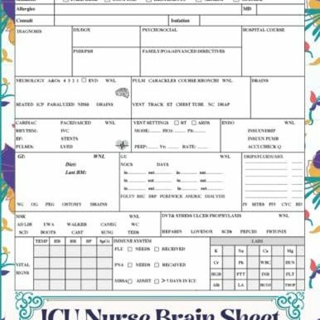 Stream episode [READ DOWNLOAD] ICU Nurse Brain Sheet Notebook: ICU ...