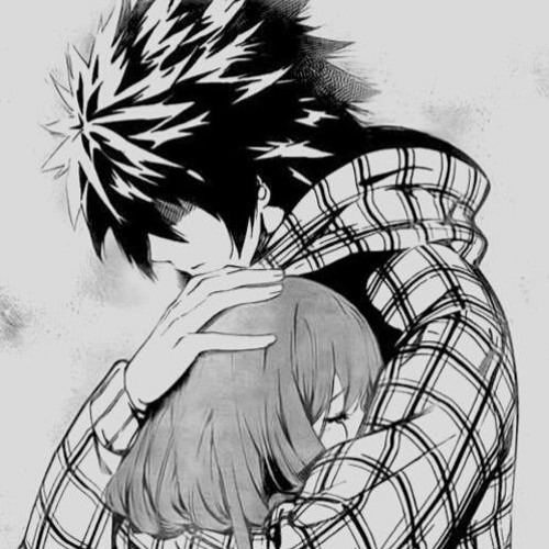 Boy Hugging Crying Girl Drawing