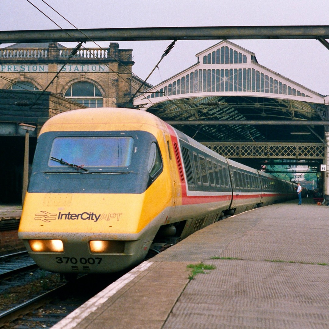 Stream APT - P (Advanced Passenger Train) departs Crewe station for the ...