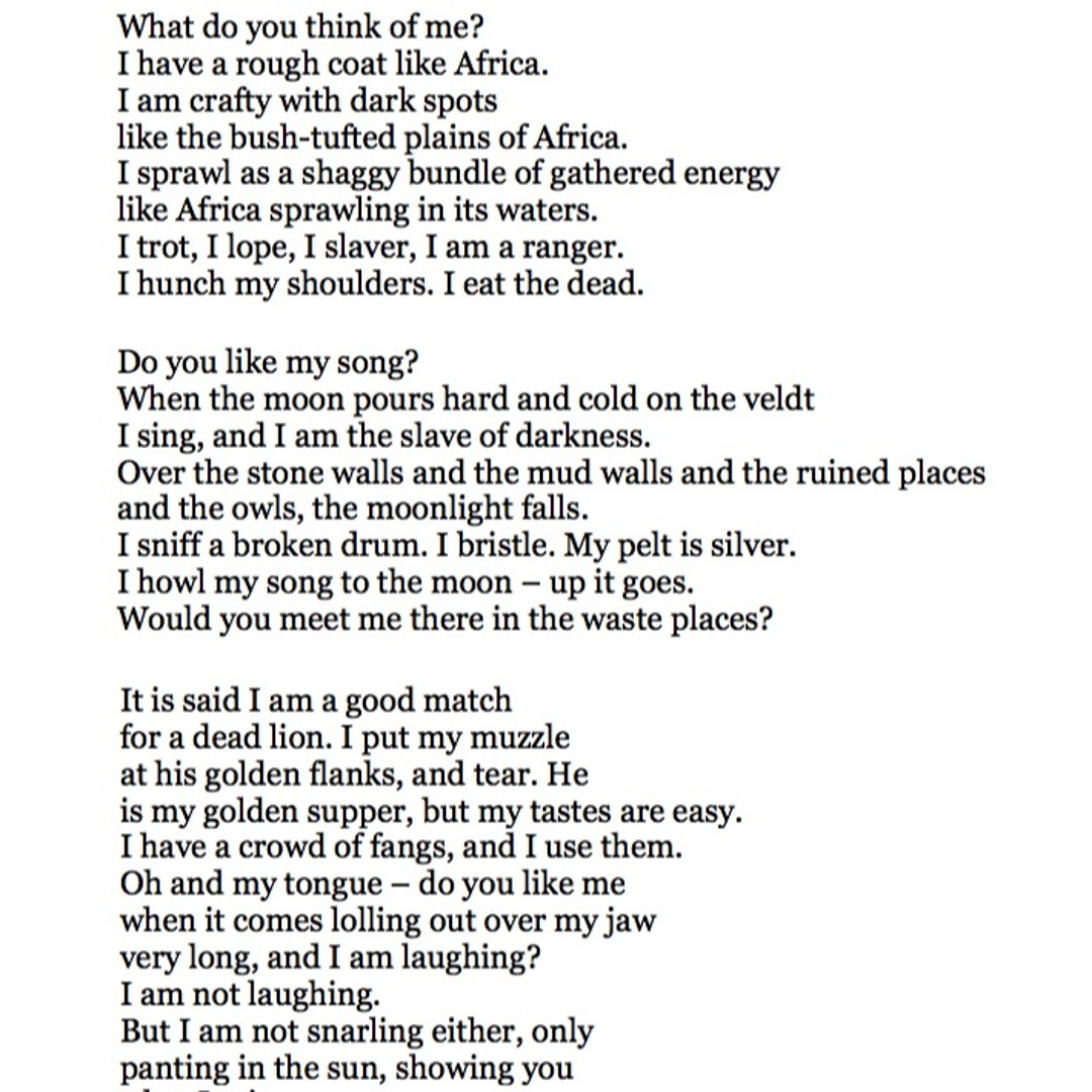 Stream 328 Hyena by Edwin Morgan, read by Douglas Henshall by Samuel ...