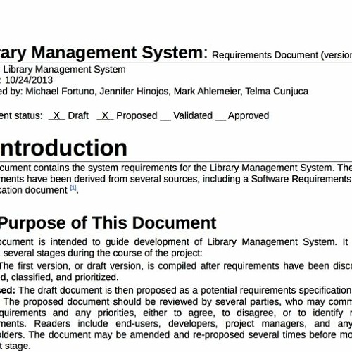 Stream Software Requirement Specification Library Management Systems ... Stream Software Requirement Specification Library Management Systems ...