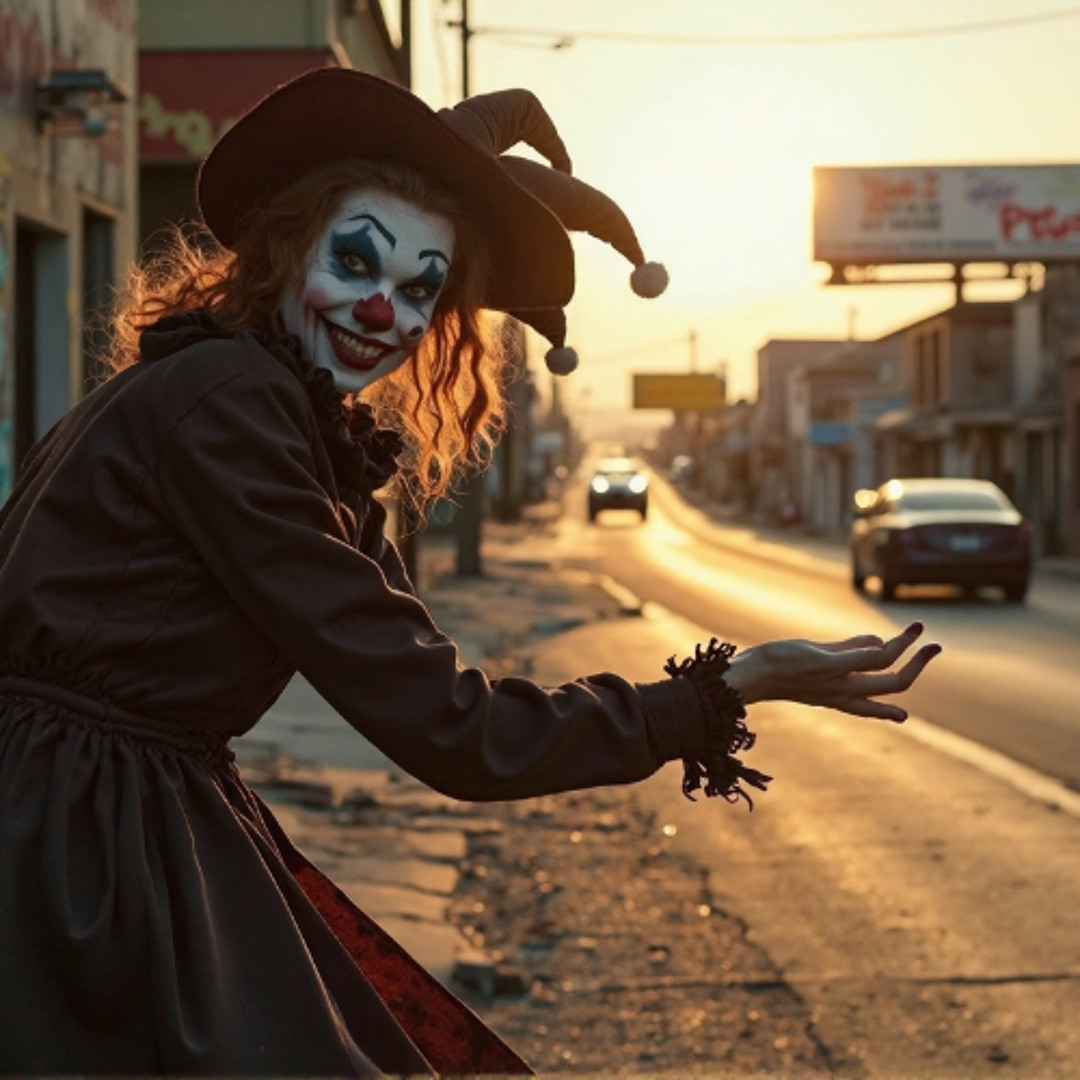 Stream mischievous witch clown seducing drivers to crash (hood trap) by ...