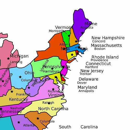 Northeastern States And Capitals