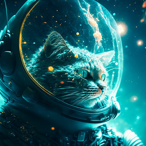 Psychedelic Space Cat