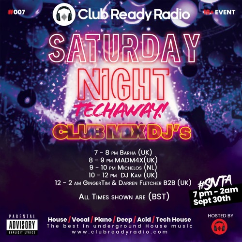 Stream Saturday Night TechAway #007 on ClubReadyRadio - Energetic Tech ... Stream Saturday Night TechAway #007 on ClubReadyRadio - Energetic Tech ...