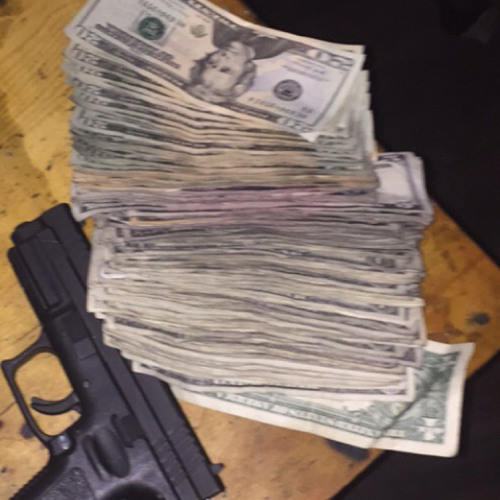 Real Stacks Of Money And Guns