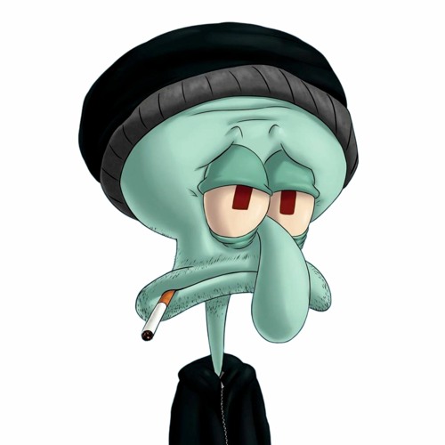 Squidward Smoking Weed
