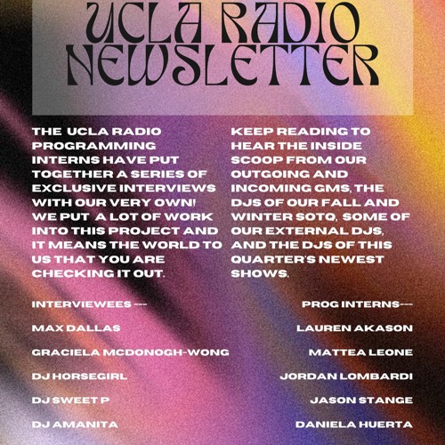 Stream Interview with Outgoing GM - Max Dallas by UCLA Radio | Listen ...