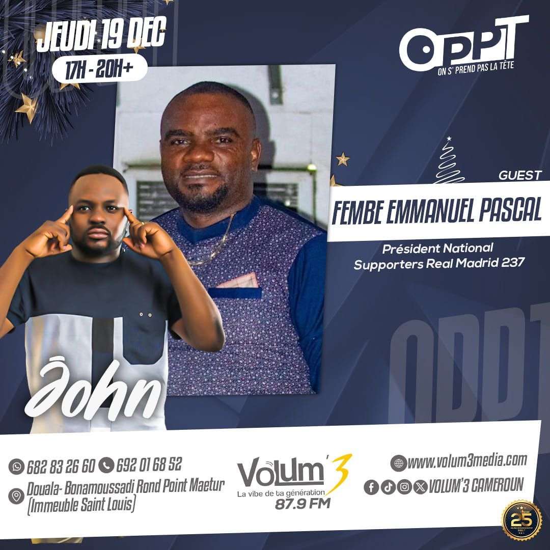 Stream OPPT - INTERVIRW FEMBE EMMANUEL PASCAL - 19 12 2024 by Volum3 ...