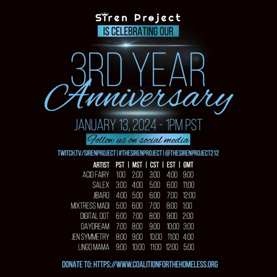 Stream The Siren Project - 3rd Year Anniversary Stream by Digital Dot ...