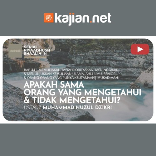 Stream 1219. Apakah Sama Orang yang Mengetahui & Tidak Mengetahui ...