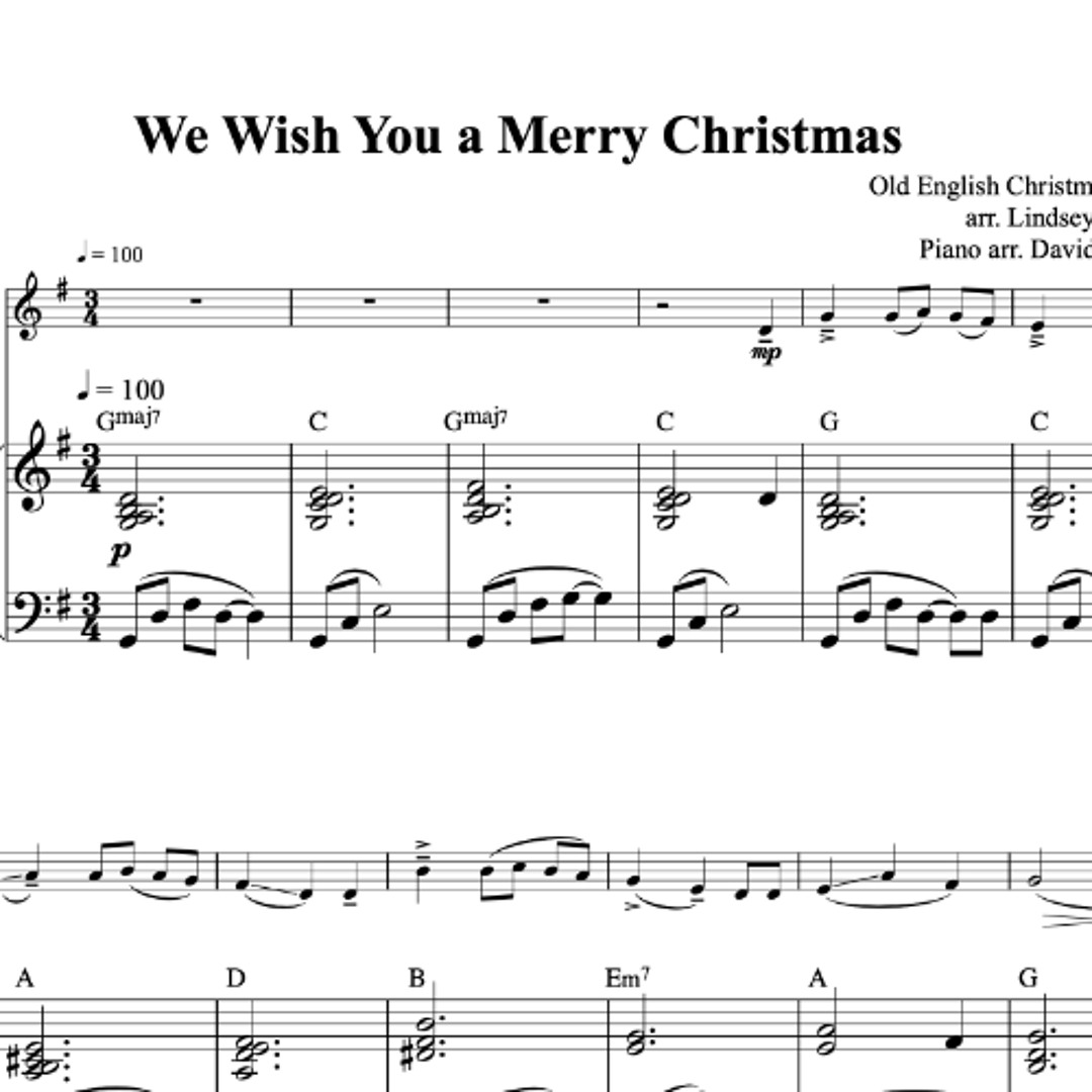 Stream We Wish You a Merry Christmas Piano Accompaniment Sample by ...