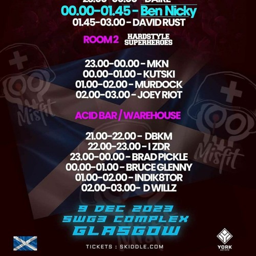 Stream D-WILLZ GLASGOW INDOOR MISFIT FESTIVAL SET by D-WILLZ | Listen ...