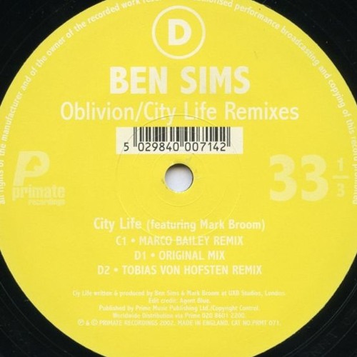 Stream Ben Sims - City Life (Marco Bailey Remix) by Techno Classix ...