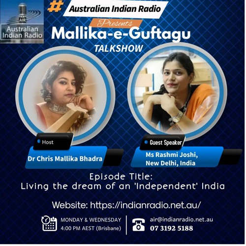 Stream Mallika-E-Guftagu - Dr Chris Mallika Bhadra in conversation with Ms Rashmi Joshi by ...