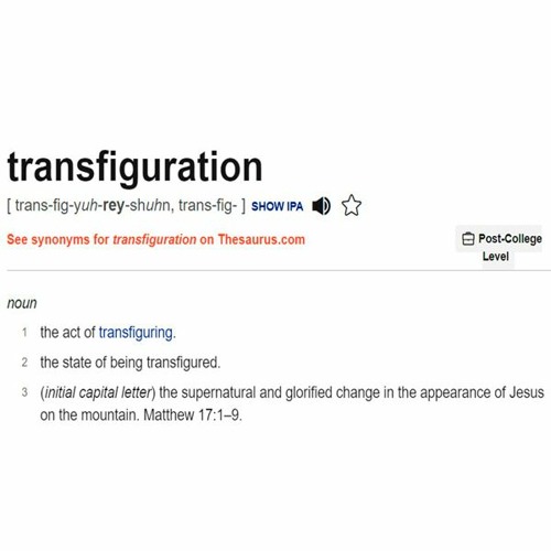 Stream Transfiguration & Transformation - Luke 9:28-36 - Pastor Glenn ...