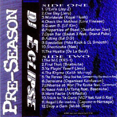Stream Dj Eclipse Pre Season Mixtape 1996 By Brandan E Aka Dj E