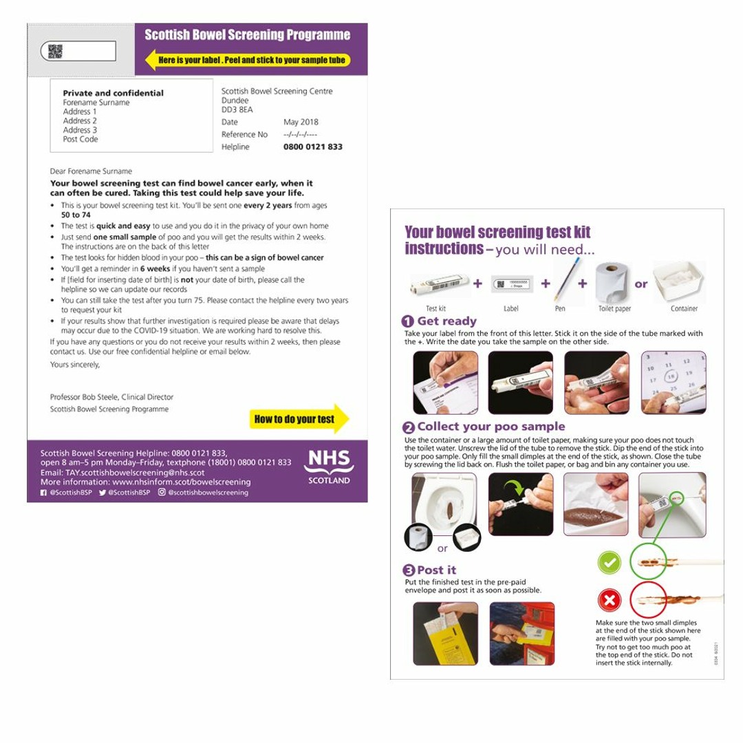 Stream Bowel Screening Test Kit Letter and Instructions from Public ...