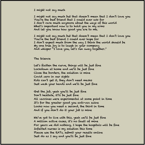 Listen to music albums featuring I might not say much by Post Master ...